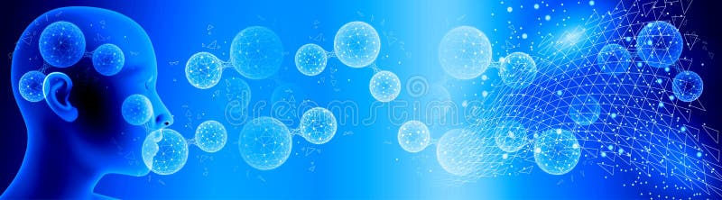 Low Poly Water Molecule Structure 3D Render Concept. Polygonal Science ...