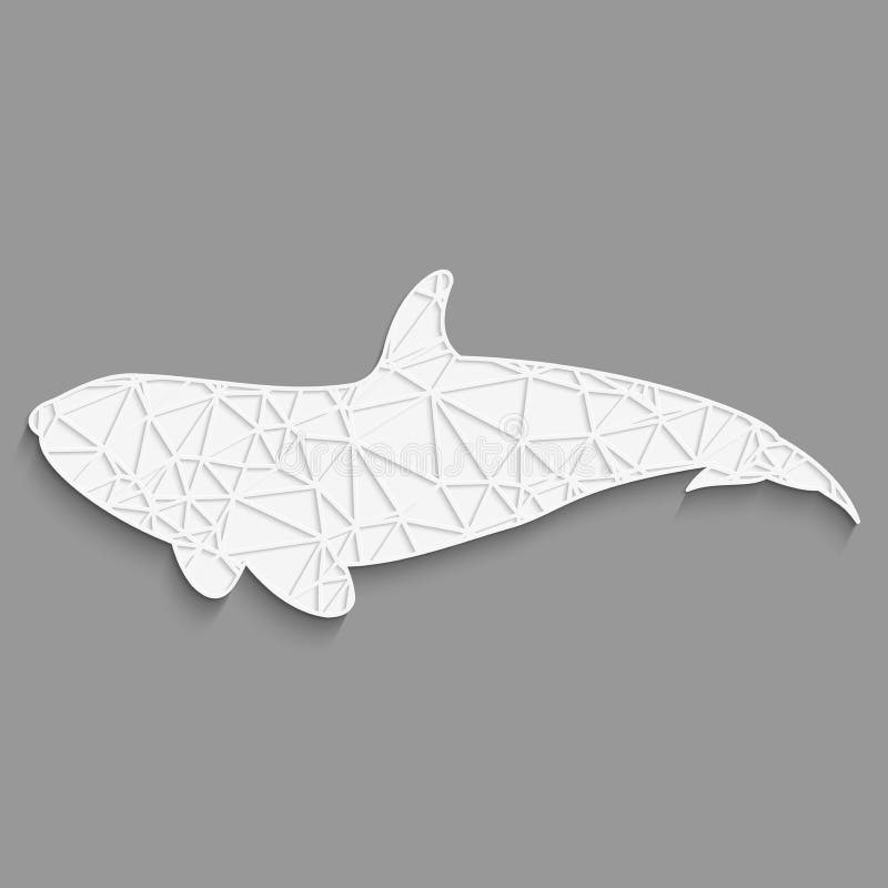 Low Poly Whale Monochrome 3d with Realistic Shadow Stock Vector ...