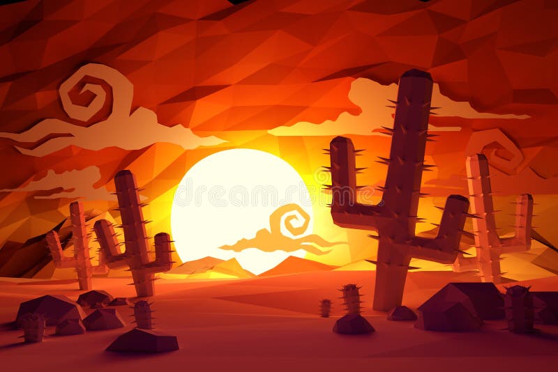 Wild West Sunset Background Stock Vector - Illustration of wild ...