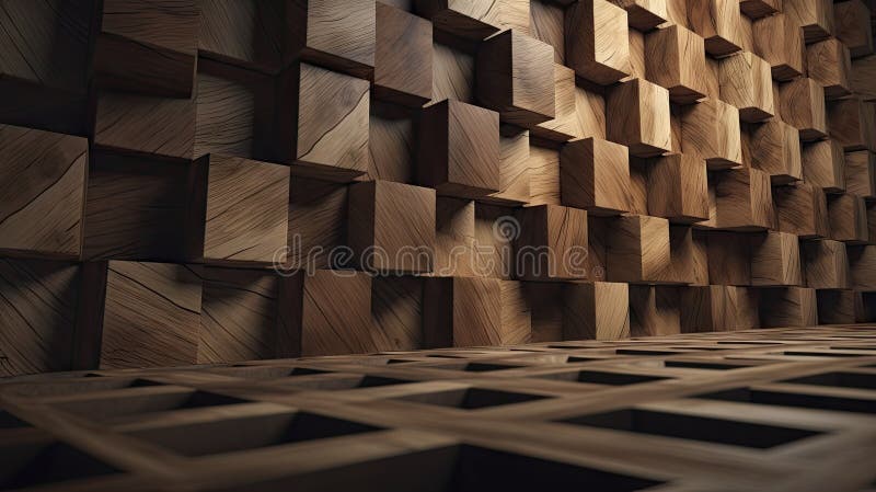 Low Poly Wooden Panel Background for Wall Decor. Stock Illustration ...