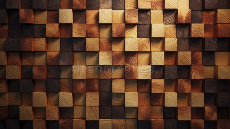 Low Poly Wooden Panel Background for Wall Decor. Stock Illustration ...