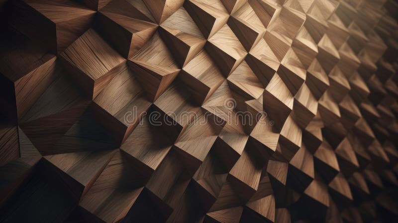 Low Poly Wooden Panel Background for Wall Decor. Stock Illustration ...