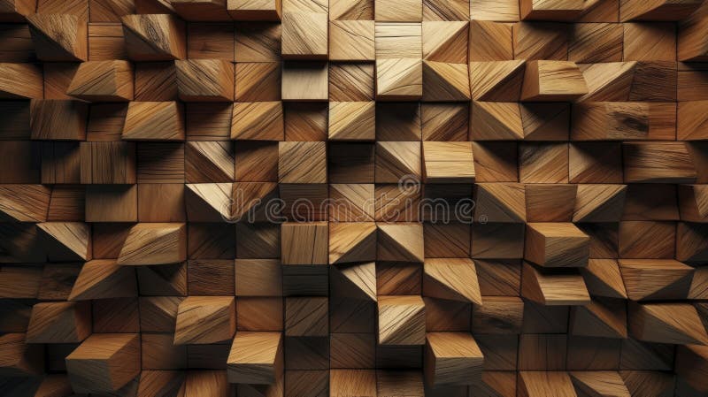 Low Poly Wooden Panel Background for Wall Decor. Stock Illustration ...