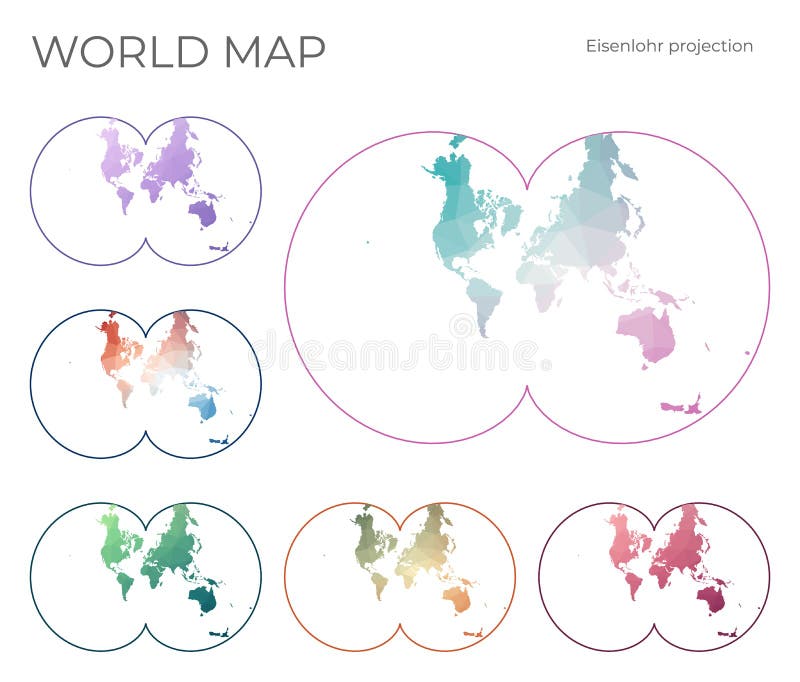 Low poly world map. stock vector. Illustration of location - 163154014