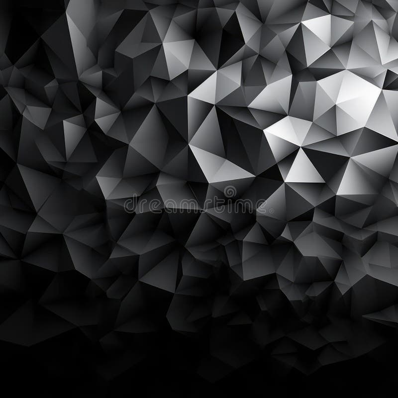 Low-Polygon Black and White Gradient Background Design Minimalistic Art ...