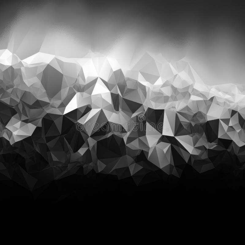 Low Polygon Black and White Gradient Background Design Minimalistic Art ...