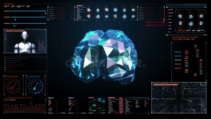 Brain Connect Digital Lines, Expanding Artificial Intelligence Stock ...