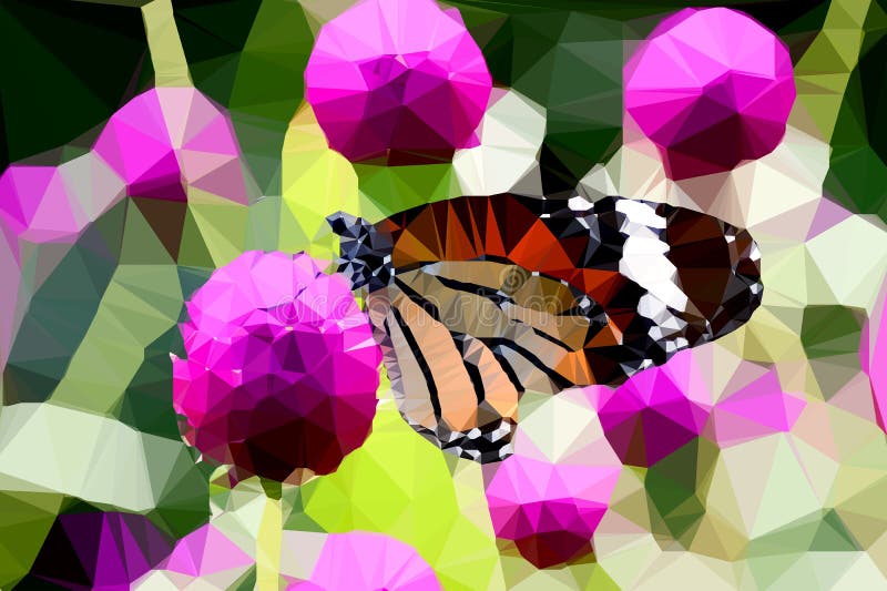 Polygon Butterfly Art Image. Vector Illustration Stock Vector ...