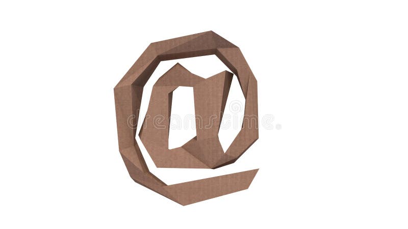 Low Polygon Cardboard Typeface Text at Stock Illustration ...