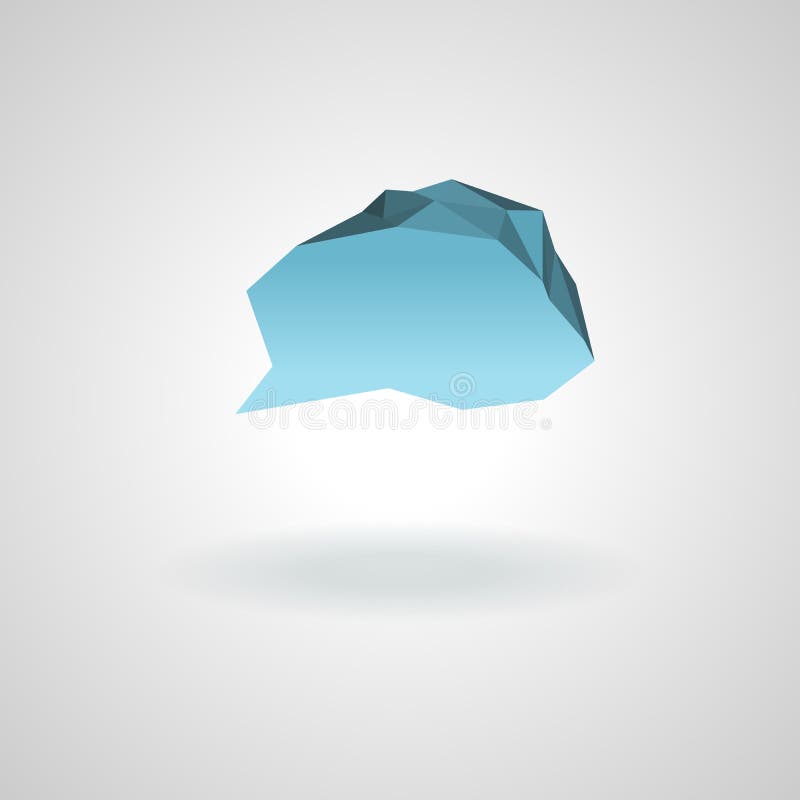 Low-polygon Cloud Icon for the Dialog Stock Vector - Illustration of ...