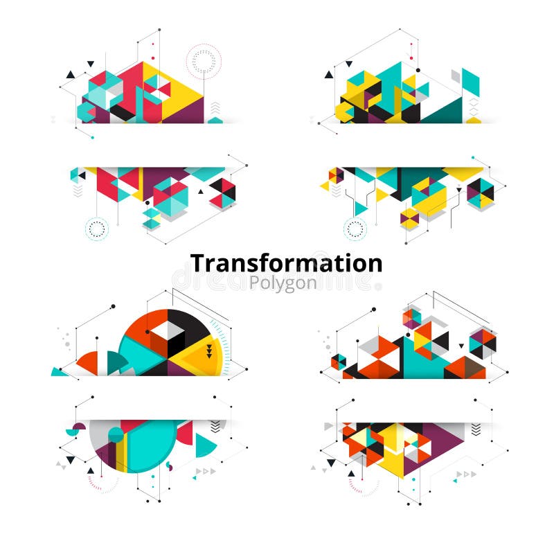 Low Polygon. Geometry Polygon Abstract Banner Stock Vector ...