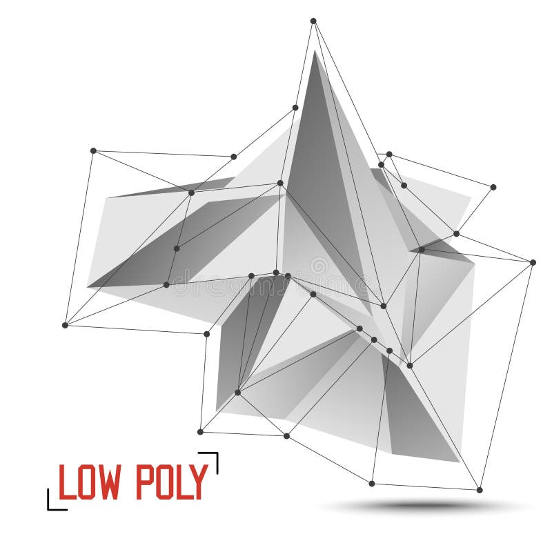 Low Polygon Geometry Vector Element Stock Vector - Illustration of ...