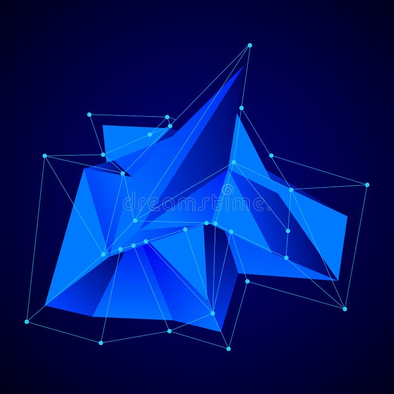 Low Polygon Geometry Vector Element Stock Vector - Illustration of ...