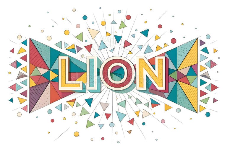 Low Polygon Lion Geometric Pattern Explosion Stock Illustration ...