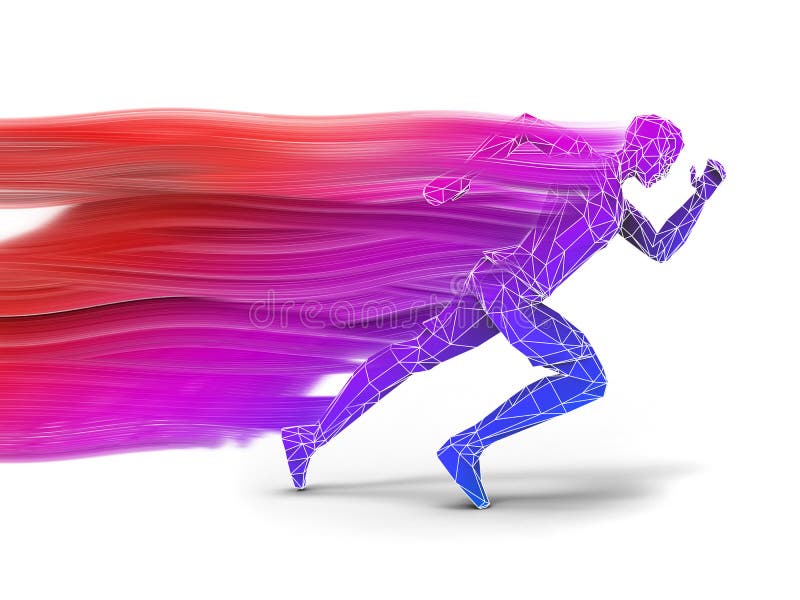 Low Polygon Running Man - Speed Motion Trail Stock Illustration ... Low Polygon Running Man - Speed Motion Trail Stock Illustration ...