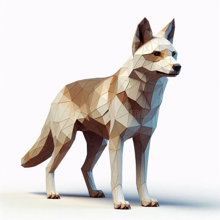 Low Polygon Style Illustrations of Wolf Animal on a White Background ... Low Polygon Style Illustrations of Wolf Animal on a White Background ...
