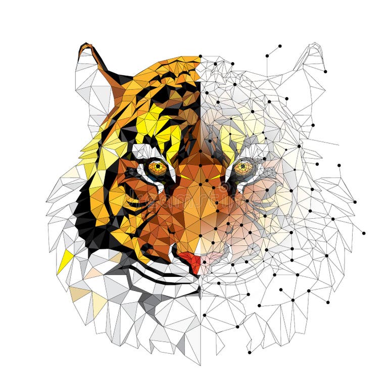 Geometric Tiger Stock Illustrations – 18,684 Geometric Tiger Stock ...
