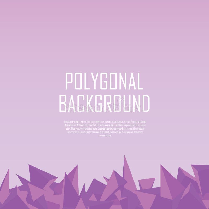 Low Polygonal Background with Sharp Purple Elements. Infographics or ...
