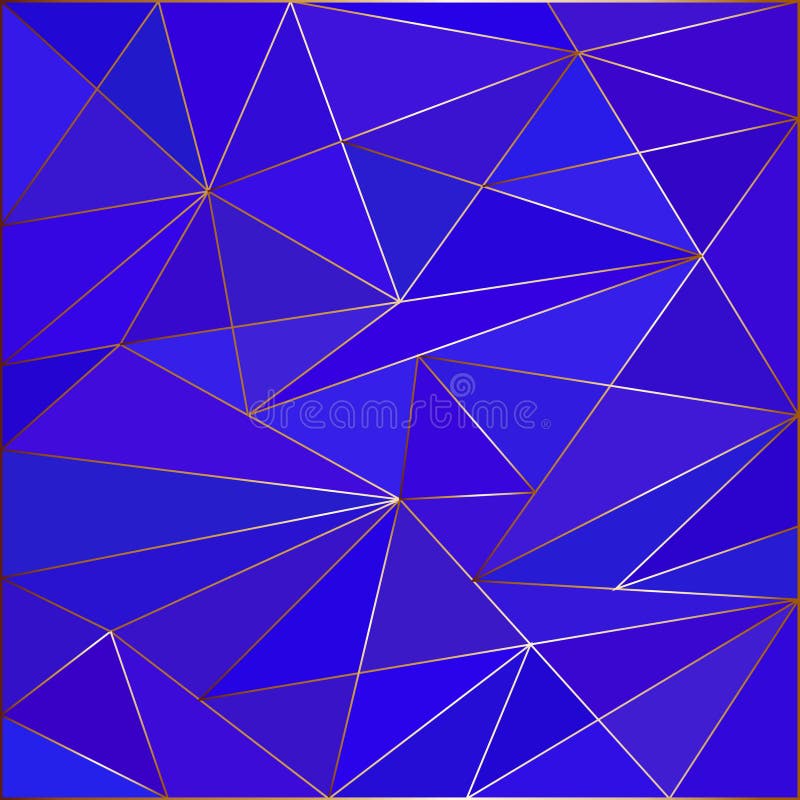 Low Polygonal Blue Colored Square Pattern with Metal Gradient Stock ...