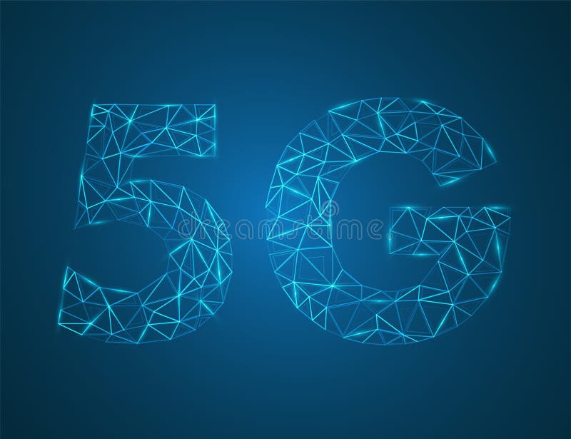 Low Polygonal Fast 5G Internet Connection Concept Stock Vector ...
