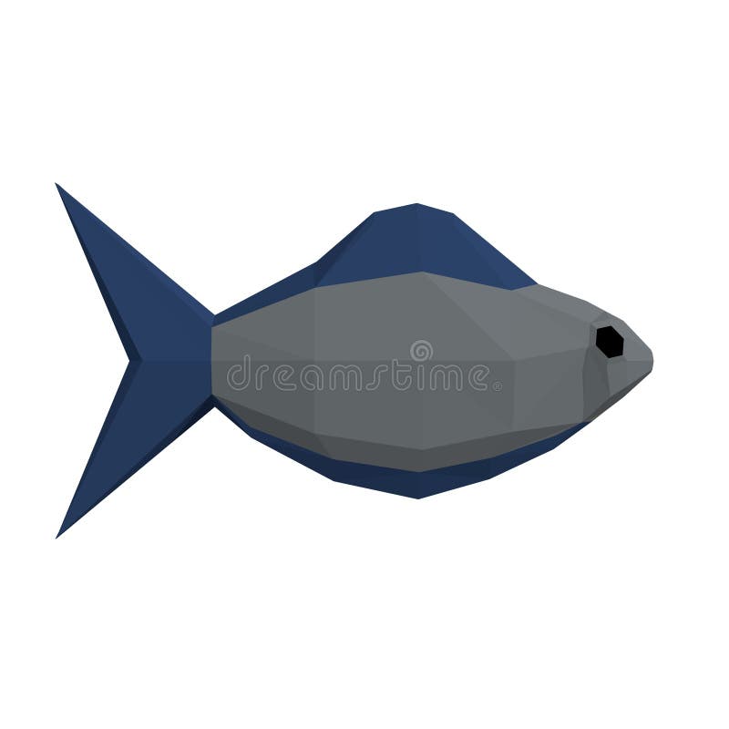 Low Polygonal Geometric Cartoon Fish Stock Illustration - Illustration ...