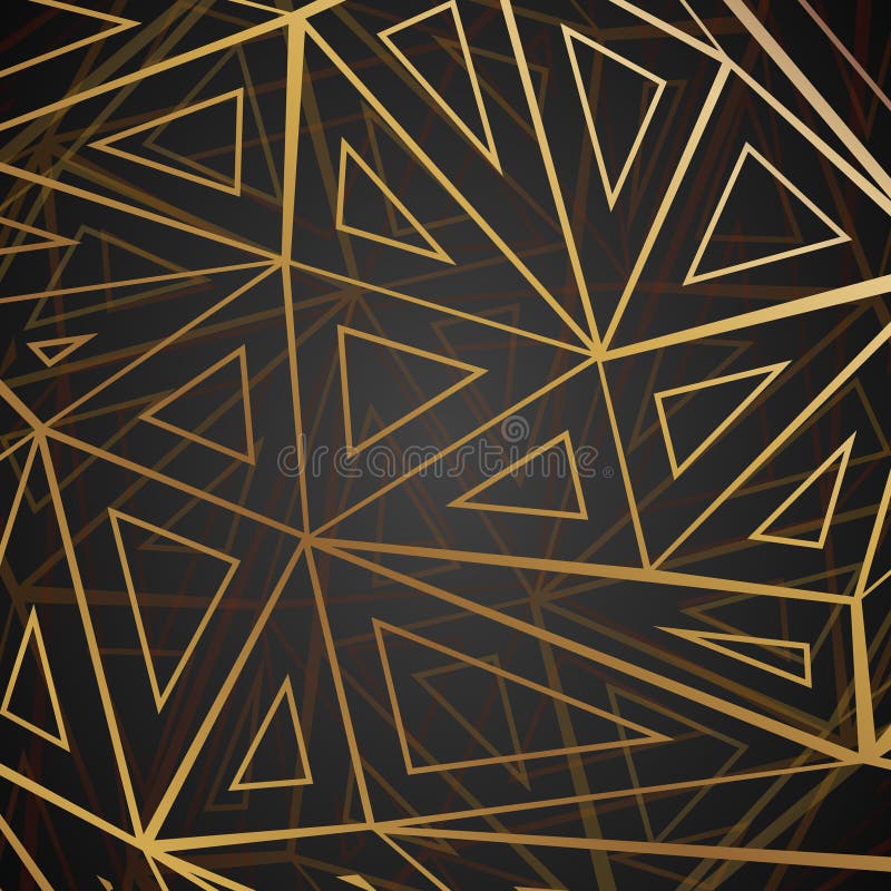 Low Polygonal Gold Web Abstract Geometric Background Design Concept ...