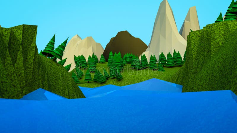 Low Polygonal Trees and Mountains. Landscape. Computer Graphics. 3D ... Low Polygonal Trees and Mountains. Landscape. Computer Graphics. 3D ...