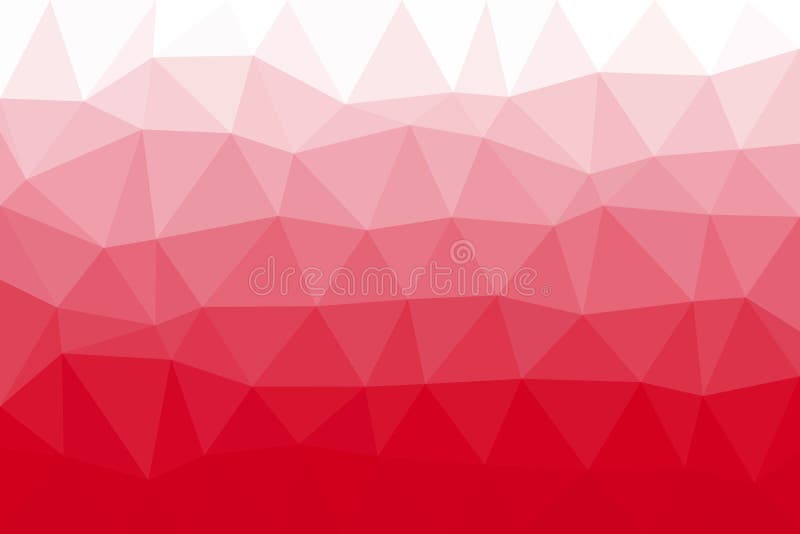 Low Polygonal Triangles Red White Background Stock Vector ...