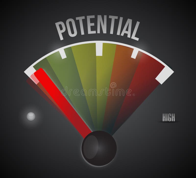 Low Potential Speedometer Illustration Stock Illustration ...