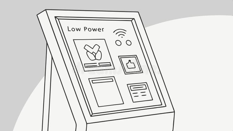 Low Power Button Symbol, Technology Icon and Interface Element Vector ...