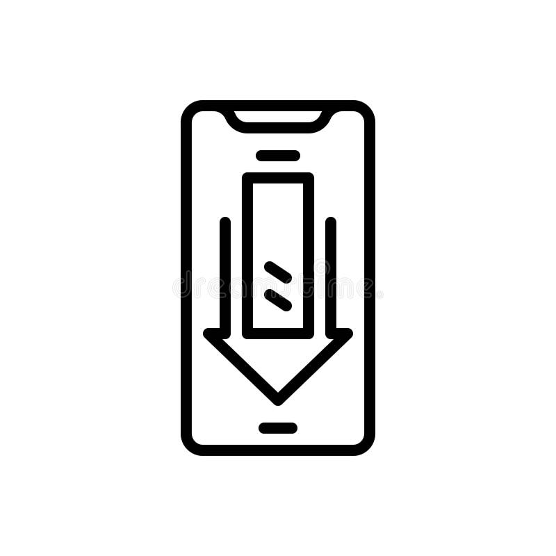 Black Line Icon for Low Power Devices, Electronic and Reduce Stock ...