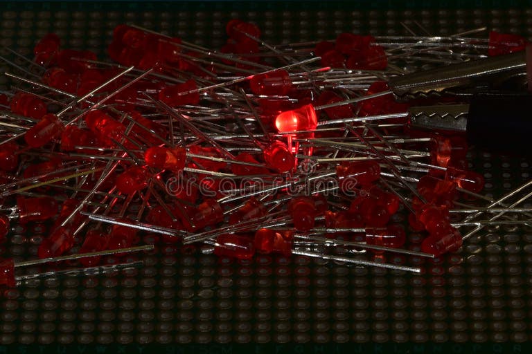 Low-power Semiconductor Red LEDs in a Semitransparent Plastic Case ...