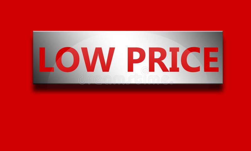 Low Price Banner Design with Red Background Stock Illustration ...