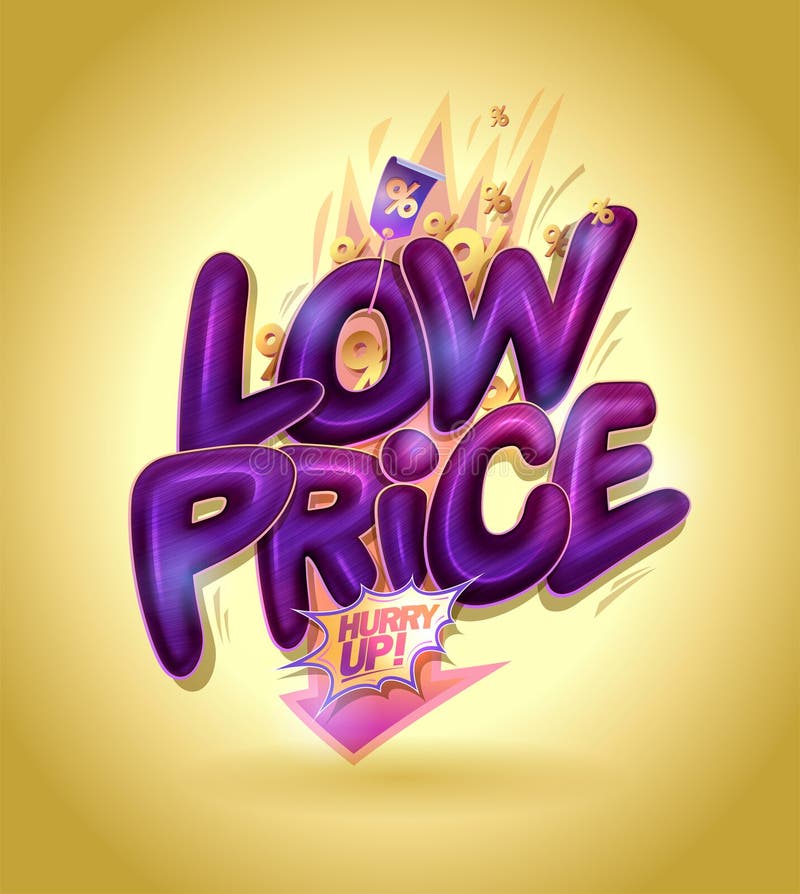 Low Price, Hurry Up - Web Banner Template with Glossy Lettering Stock ...
