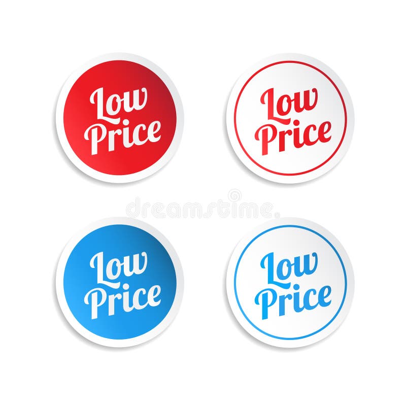 Low Price Stickers stock vector. Illustration of sticker - 197133014