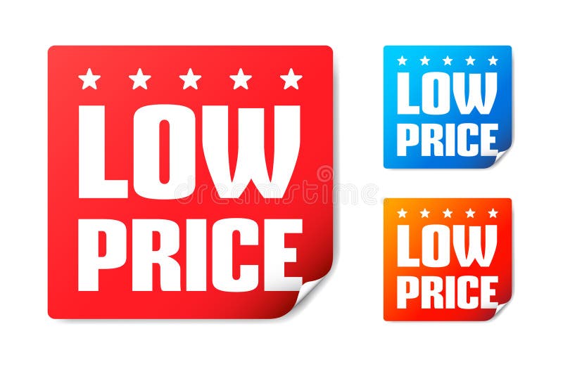 Low Price Stickers stock vector. Illustration of store - 202616497