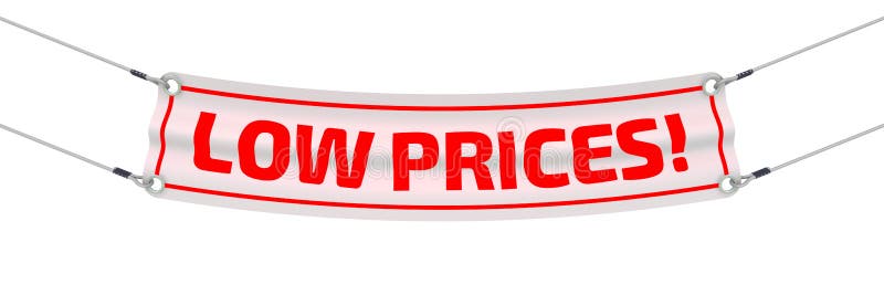 Low Prices! Advertising Banner Stock Illustration - Illustration of ...