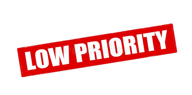 Low priority stock illustration. Illustration of sign - 92047346