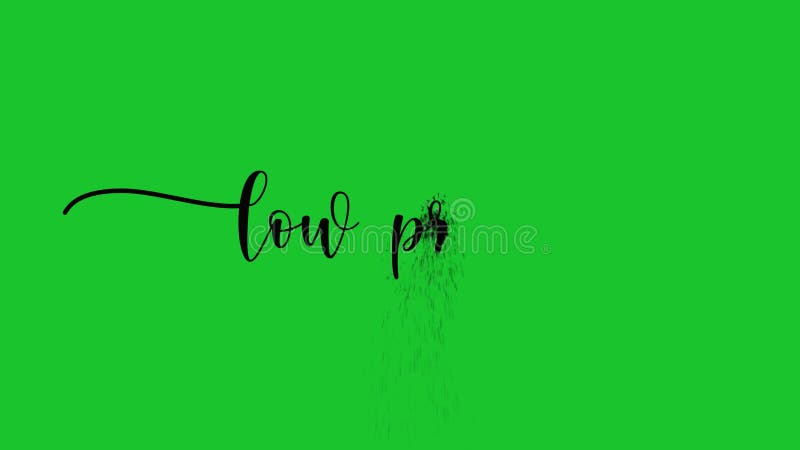 Low Profile Animation Text with Dust Sprinkle Particle Effect on Green ...