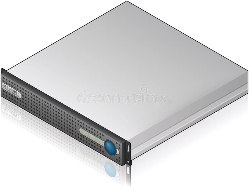 Low Profile Server Unit stock vector. Illustration of unit - 17829817