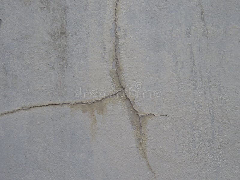 Low-quality Cured Plaster Will Easily Crack the Wall. Stock Photo ...