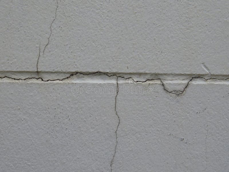 Low-quality Cured Plaster Will Easily Crack the Wall. Stock Photo ...