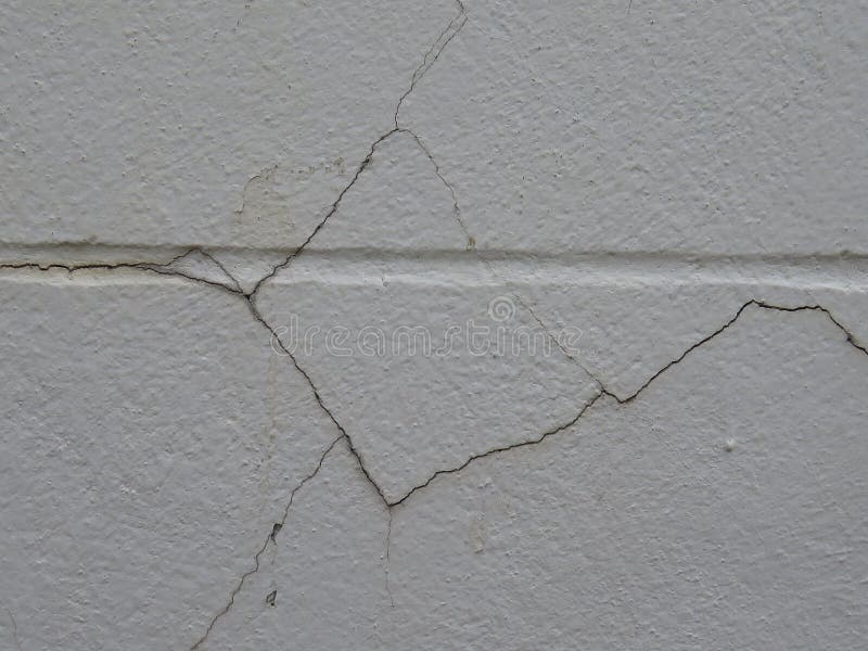 Low-quality Cured Plaster Will Easily Crack the Wall. Stock Photo ...