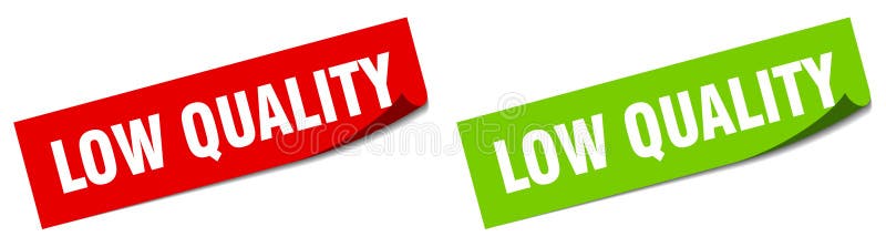 Low Quality Sticker. Low Quality Sign Set Stock Vector - Illustration ...