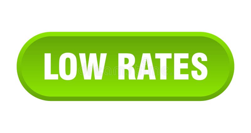 Low rates button stock vector. Illustration of badge - 196838365