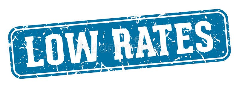 Low Rates Rectangular Sign. Low Rates Stamp Stock Vector - Illustration ...