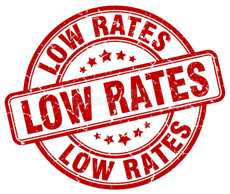 Low rates red stamp stock vector. Illustration of isolated - 88188098
