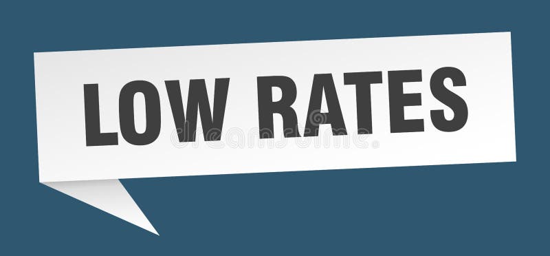 Low Rates Speech Bubble. Low Rates Ribbon Sign Stock Vector ...