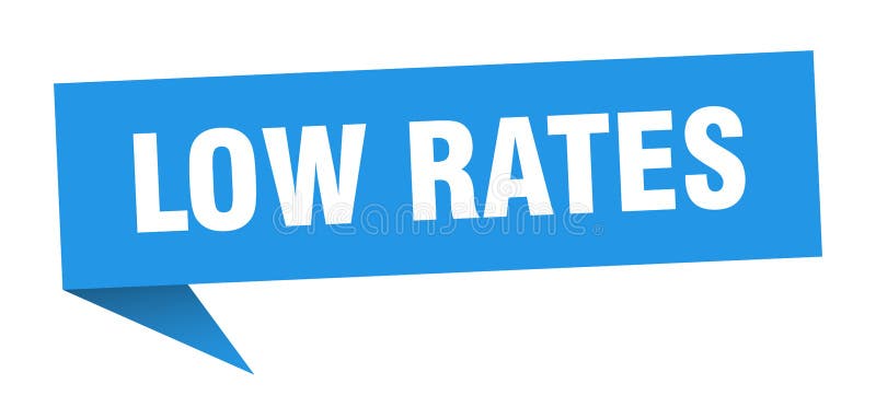 Low Rates Speech Bubble. Low Rates Ribbon Sign Stock Vector ...
