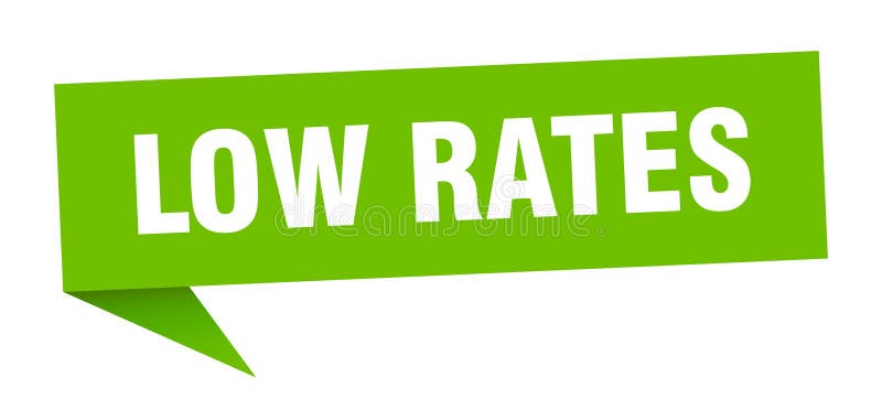 Low Rates Speech Bubble. Low Rates Ribbon Sign Stock Vector ...